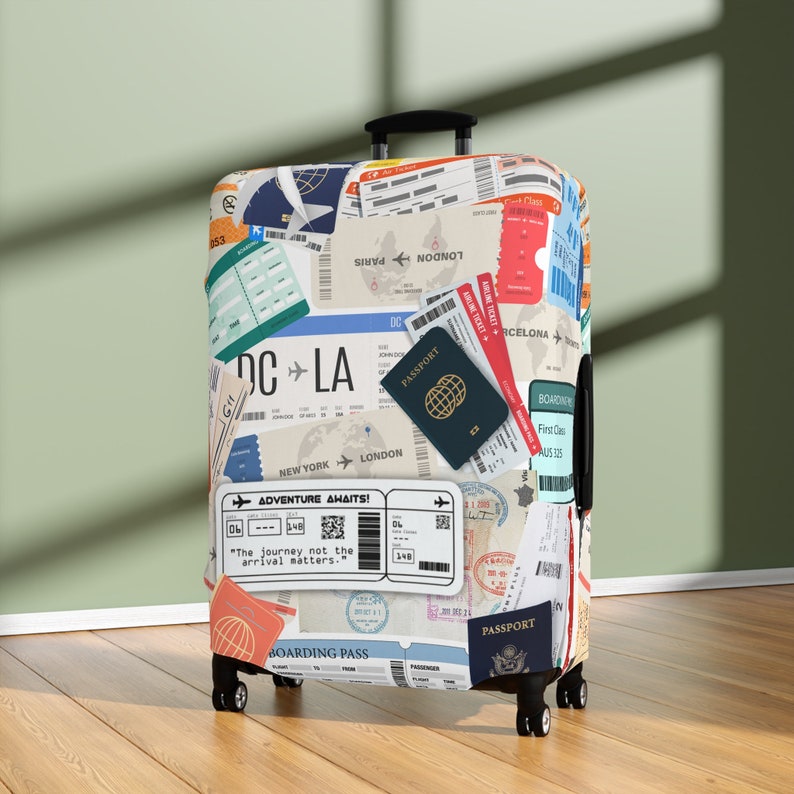 Luggage Cover Boarding Pass/airplane Ticket Custom Print - Etsy
