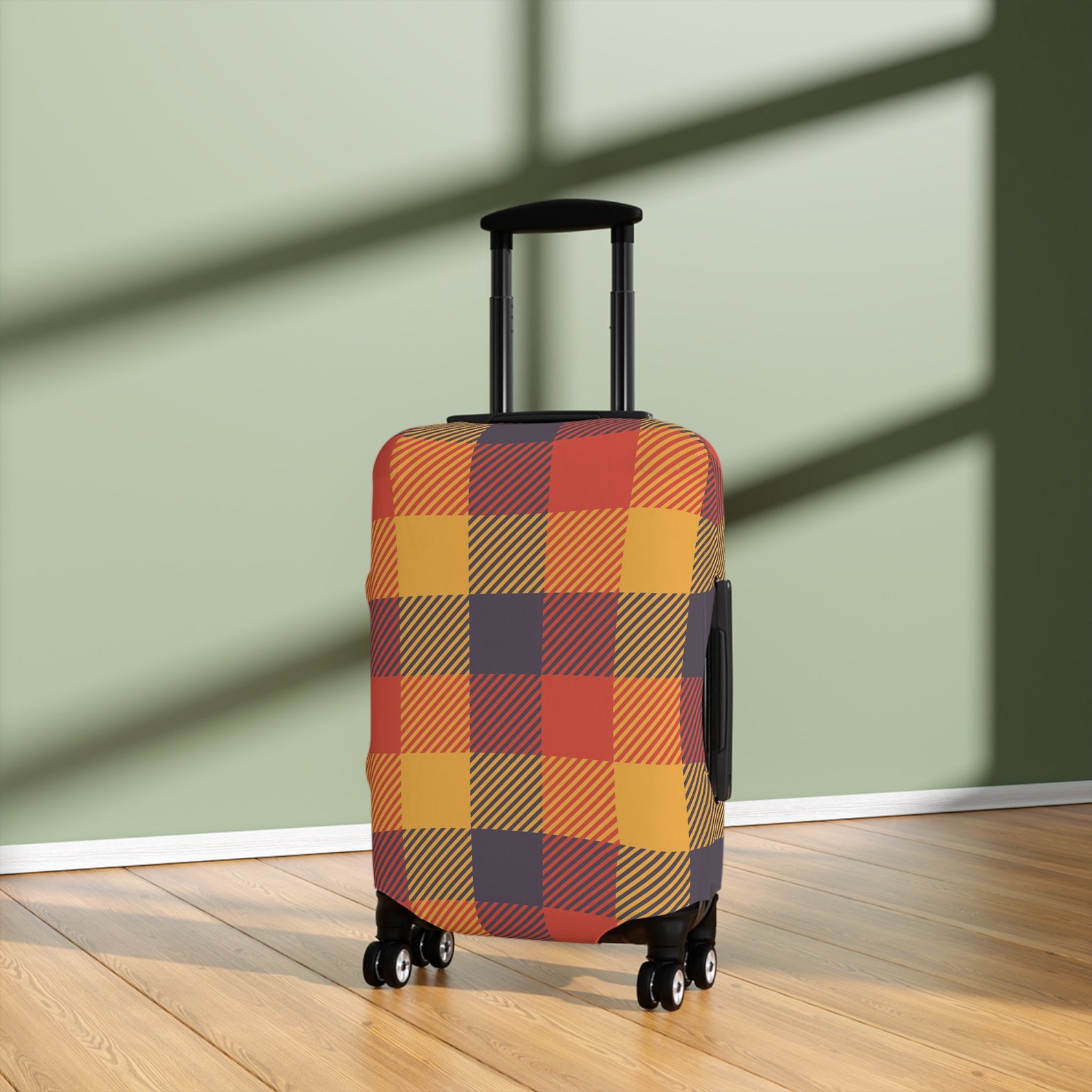 Luggage Cover - Autumn Plaid Pattern | Custom Print Luggage Protectors ...