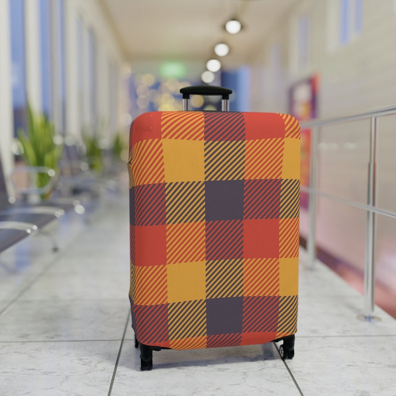 Luggage Cover - Autumn Plaid Pattern | Custom Print Luggage Protectors ...