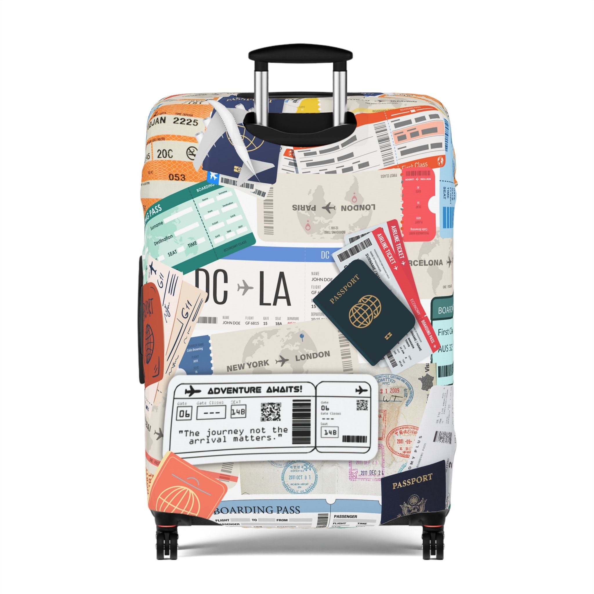 Luggage Cover - Boarding Pass/airplane Ticket | Custom Print Luggage ...