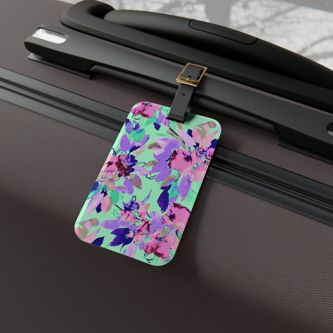 Personalized Luggage Bag Tag - Acrylic Luggage Tag With Leather Strap ...