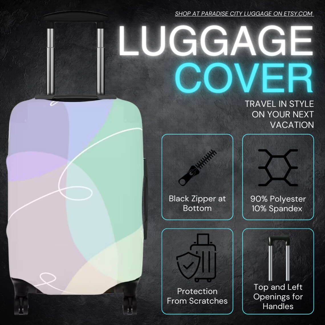 Stylish Minimalist Pastel Color Luggage Cover - Best Protective ...