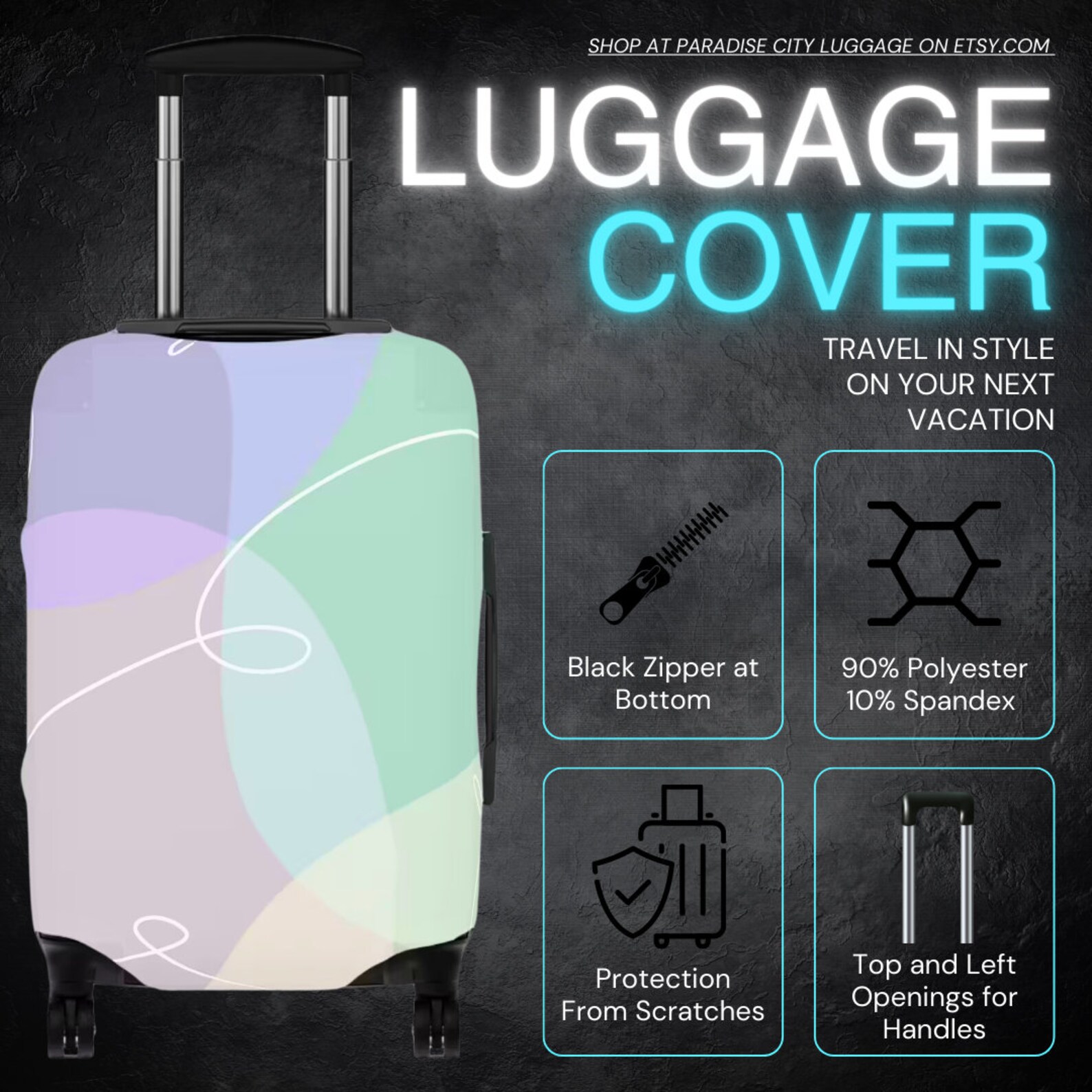 Stylish Minimalist Pastel Color Luggage Cover - Best Protective ...