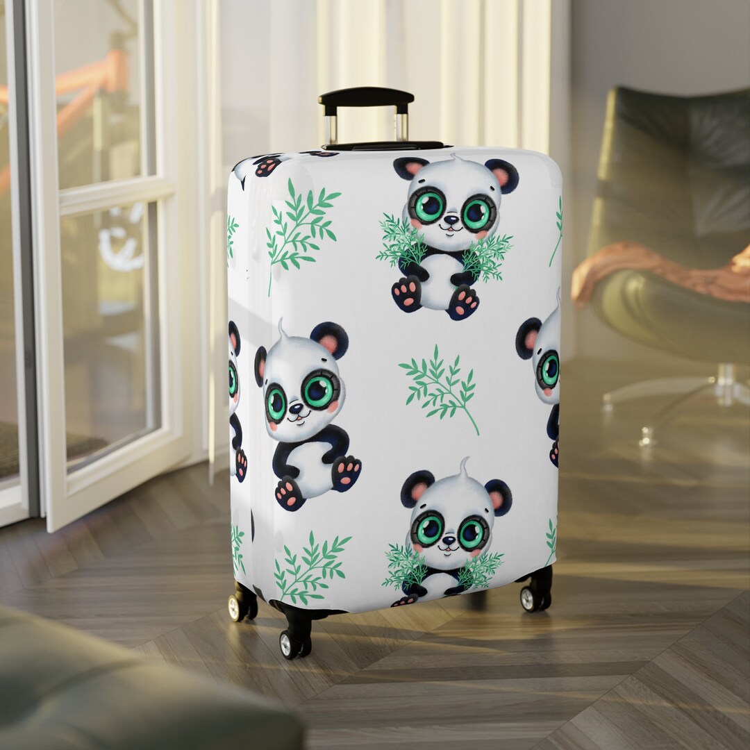 Luggage Cover Cute Panda Print Custom Print Luggage Protectors Suitcase ...