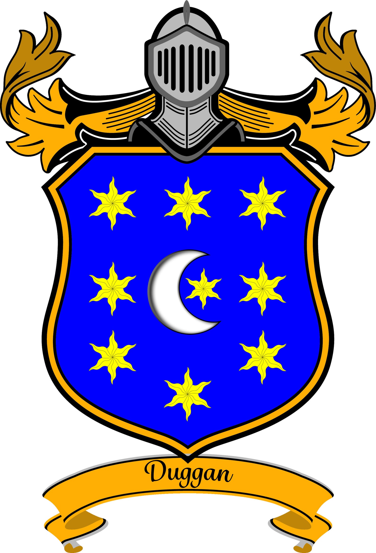 Duggan Family Coat of Arms Download for history buffs | Etsy