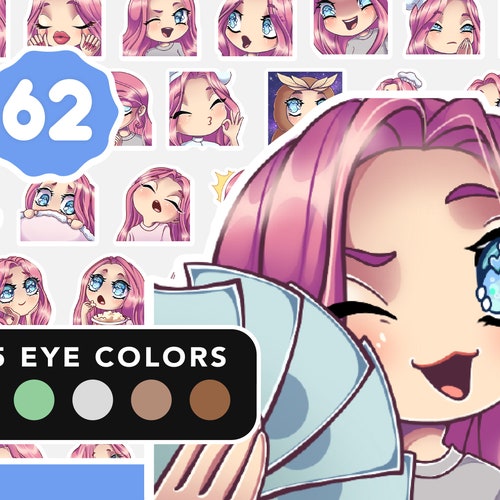 18x Cute Pink Cow Emotes Pack for Twitch Youtube and Discord - Etsy