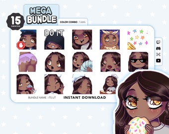 Black Hair Anime Emotes - Etsy