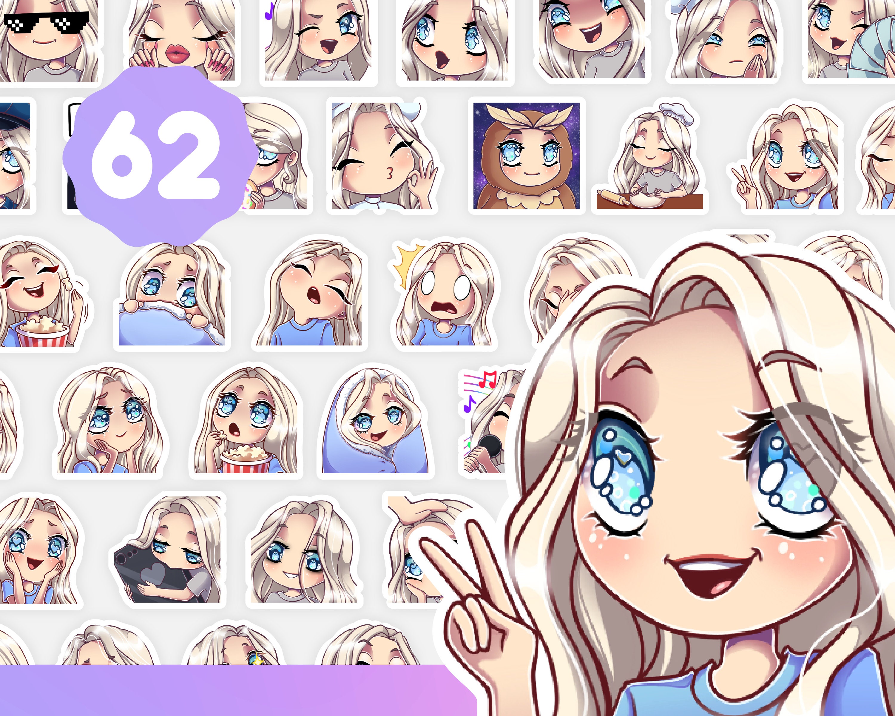SUPER BUNDLE Emote Pack Milania : Vanilla Skin . Butter - Etsy