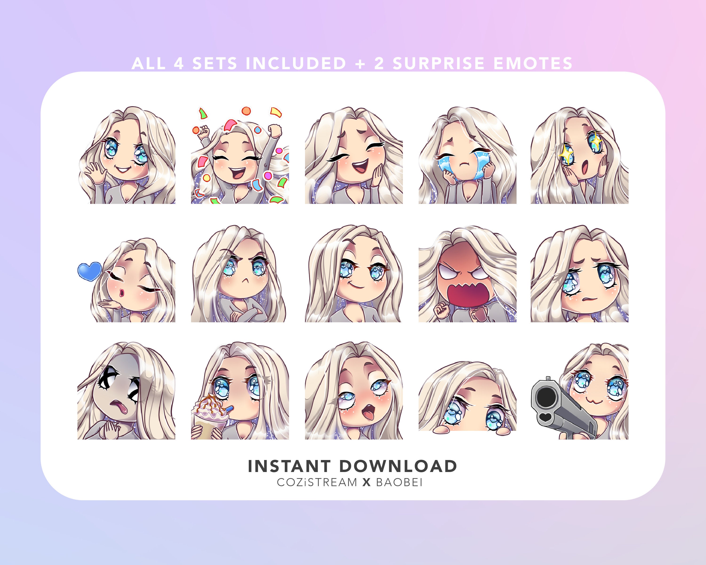 SUPER BUNDLE Emote Pack Milania : Vanilla Skin . Butter - Etsy