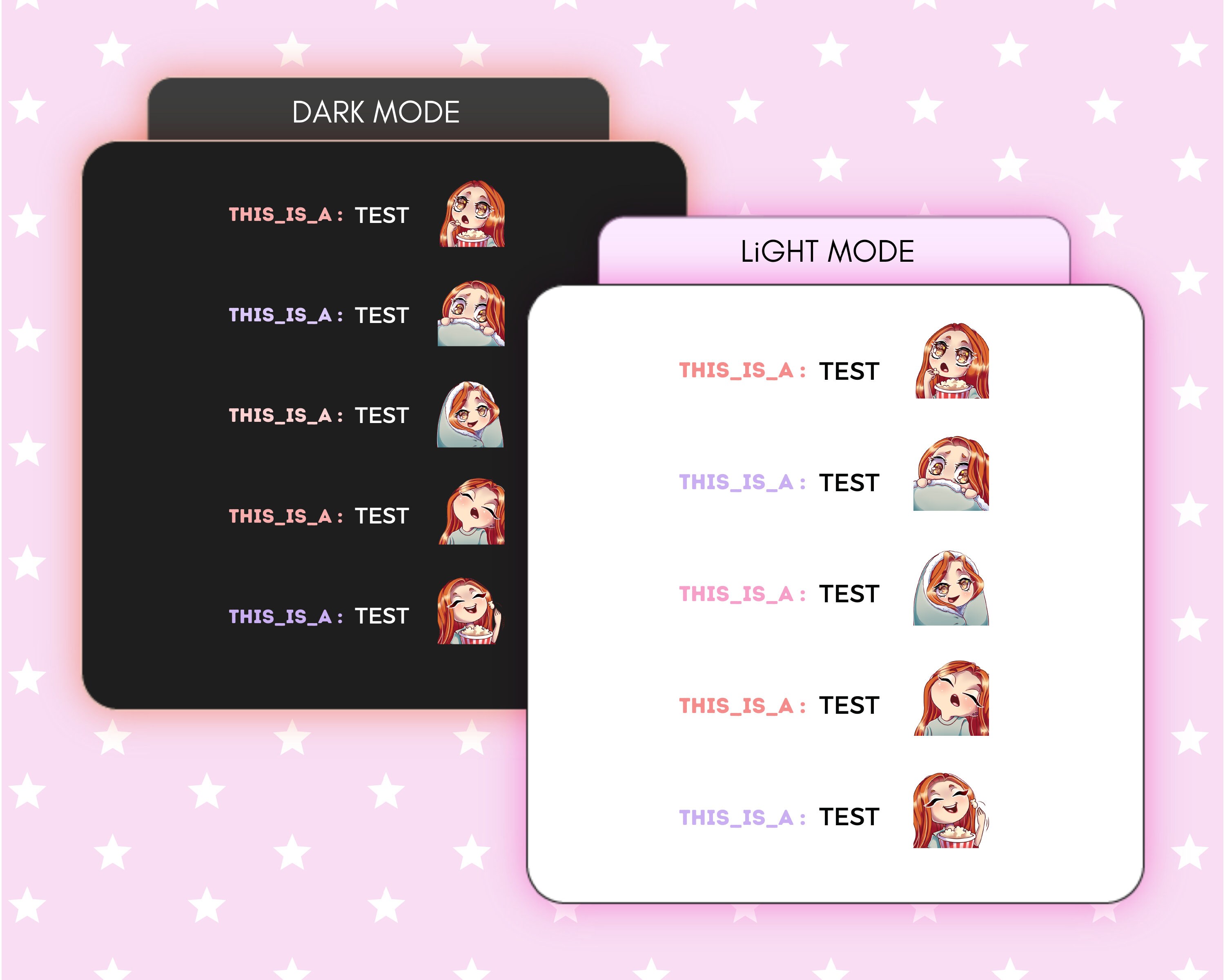 Digital 6 Eye Colors Included Burgundy Hair Kawaii Christmas Holiday ...