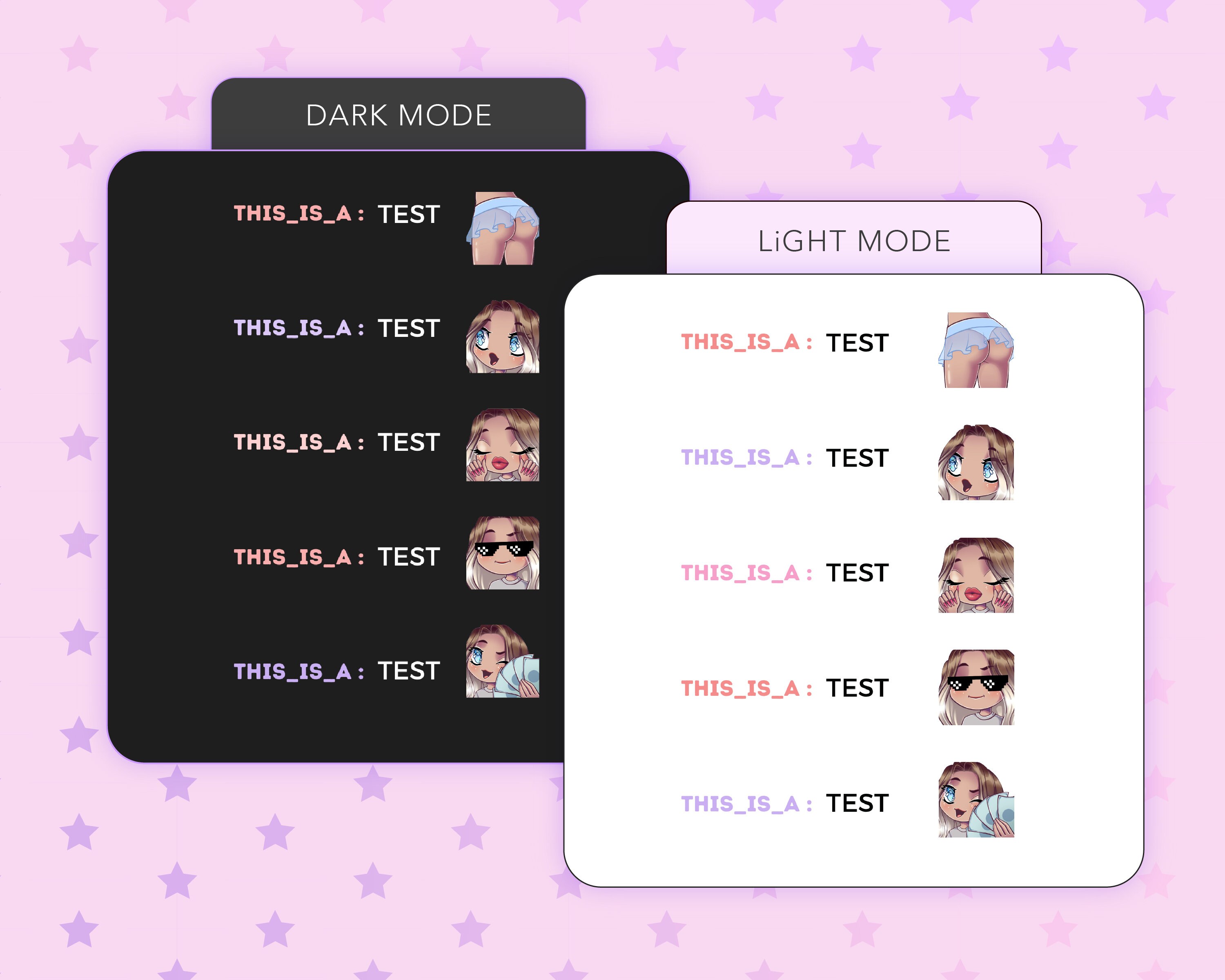 Girl Emote Pack Victoria : Almond Skin . Ombre Hair . Blue - Etsy Canada