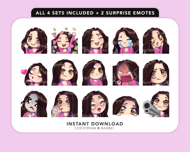 SUPER BUNDLE Emote Pack Adrianna : Vanilla Skin . Chocolate Brown Hair ...