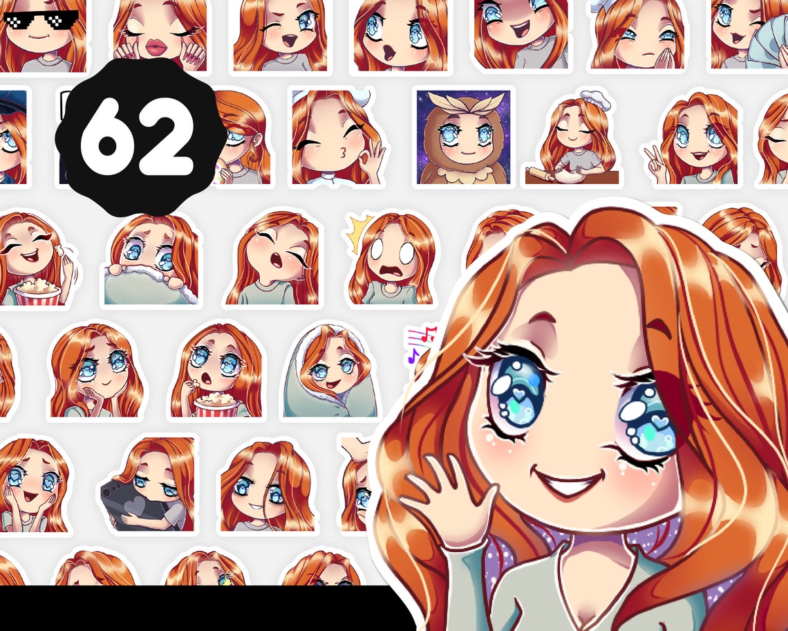 Emotes SUPER BUNDLE Cassie : Vanilla Skin . Carrot Ginger - Etsy
