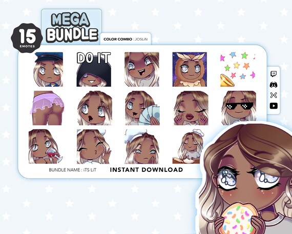 Art & Collectibles custom emotes clip art EViTA : teddy ombre hair ...