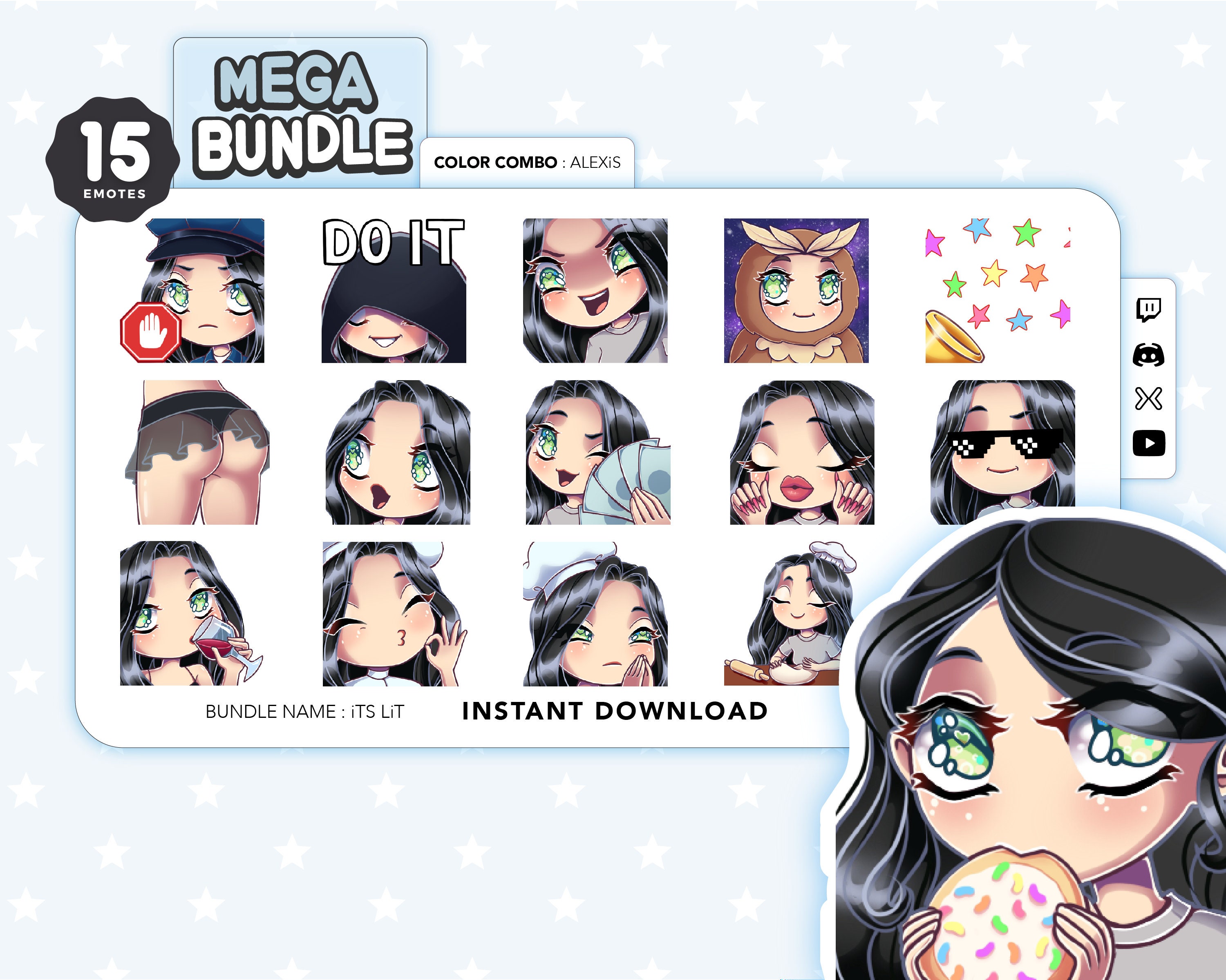 Digital Art & Collectibles Drawing & Illustration cute twitch emotes ...