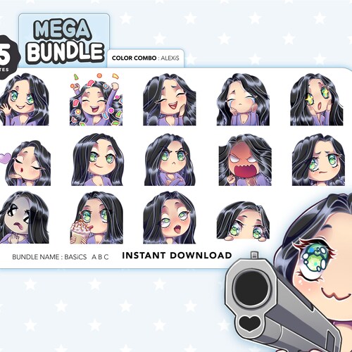 Custom Chibi Cute Kawaii Anime Emotes/badges for - Etsy