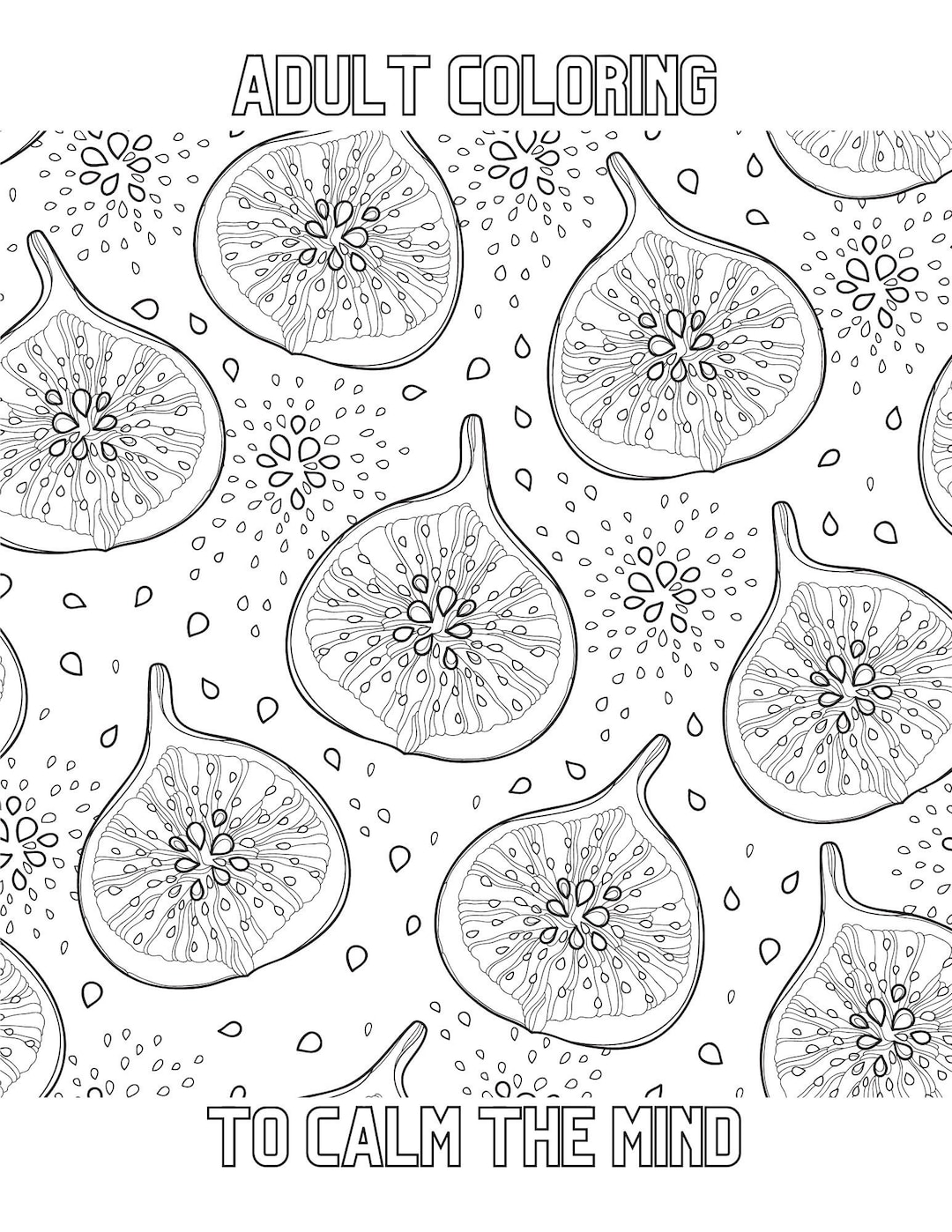 Adult Fruit/veggie Coloring Pages - Etsy