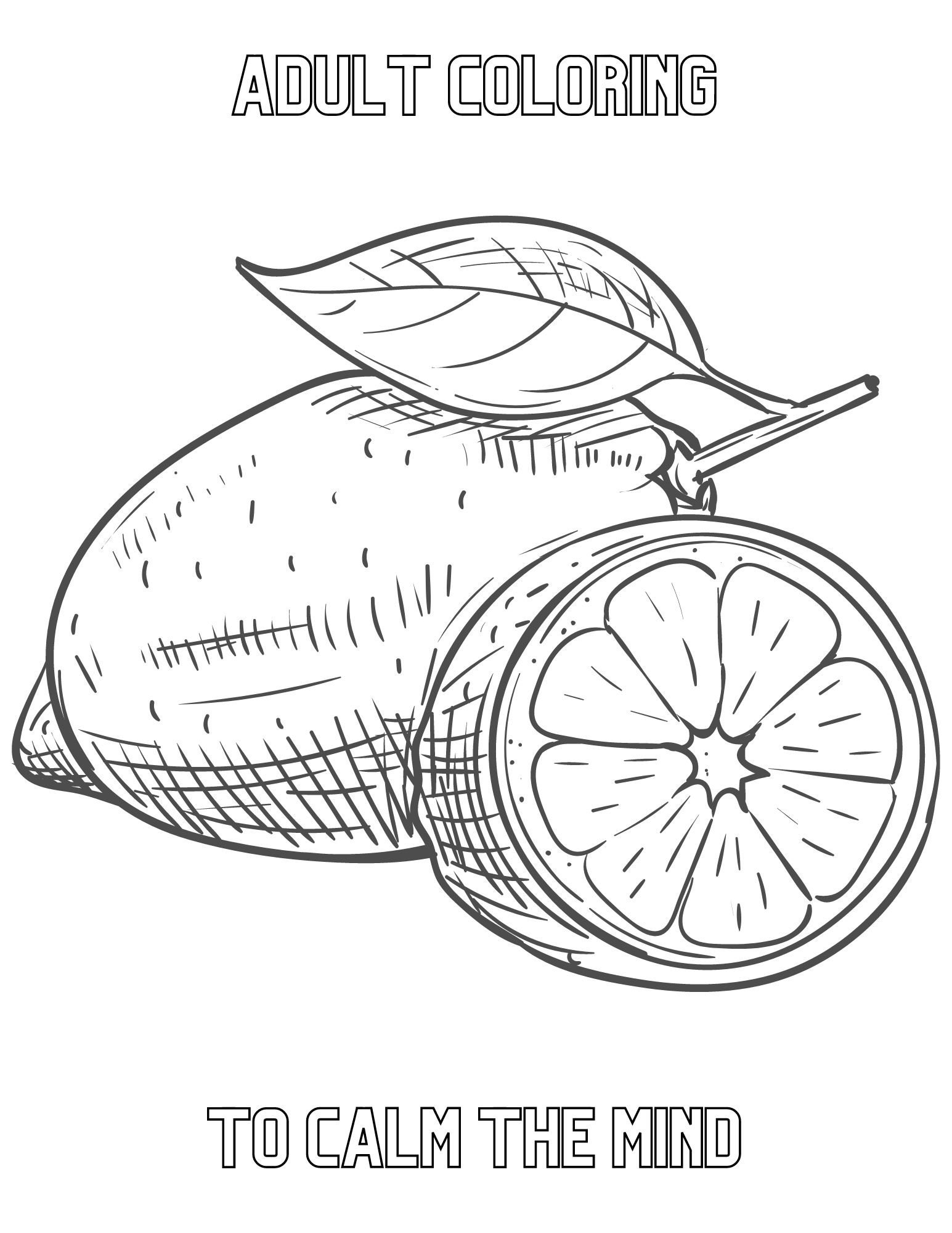 Adult Fruit/veggie Coloring Pages - Etsy