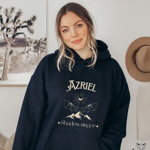 Azriel Shadowsinger ACOTAR Hoodie, Rhysand Sweatshirt, Gwynriel Bat ...