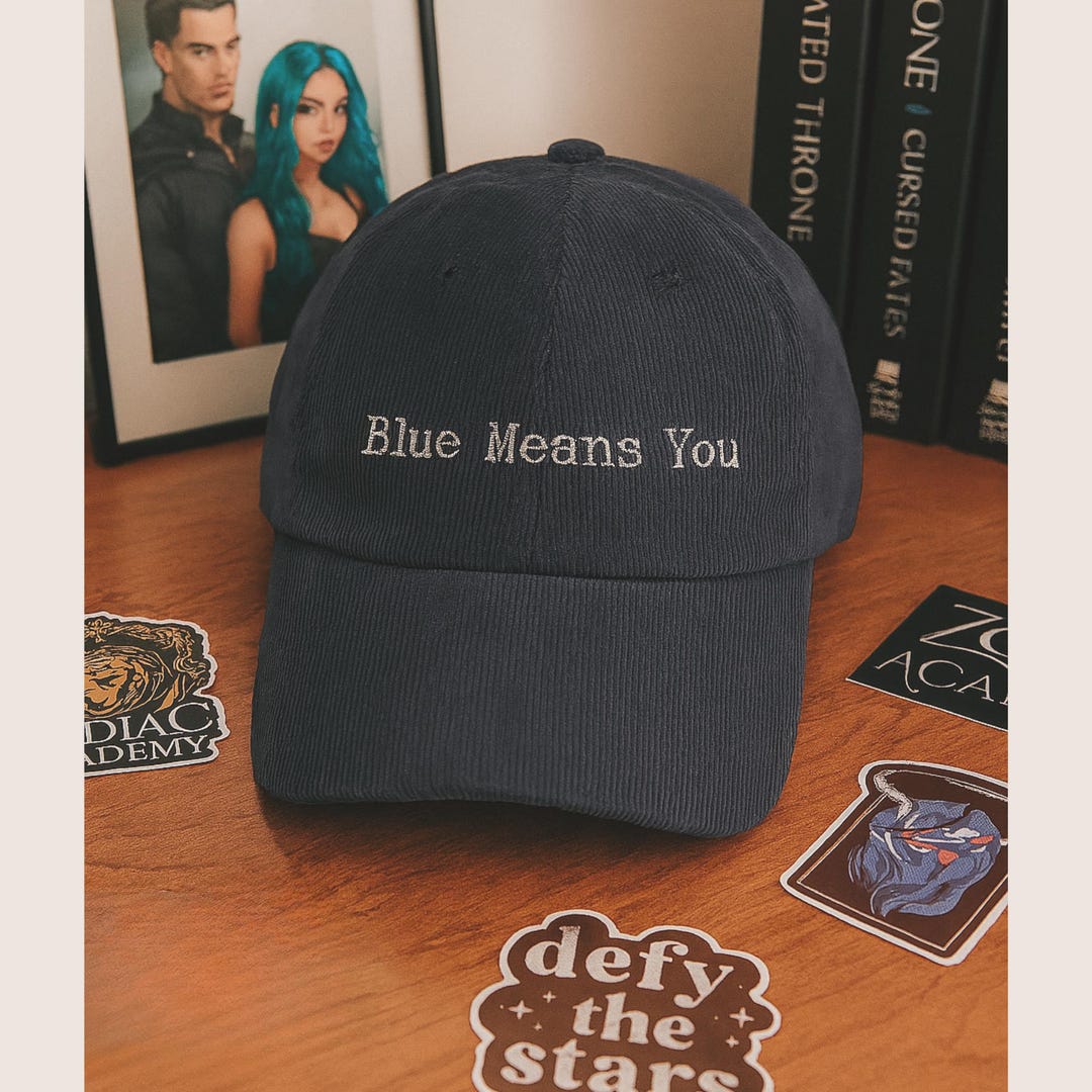 Zodiac Academy Embroidered Hat Official Fandom Cap Blue Means You Darcy ...