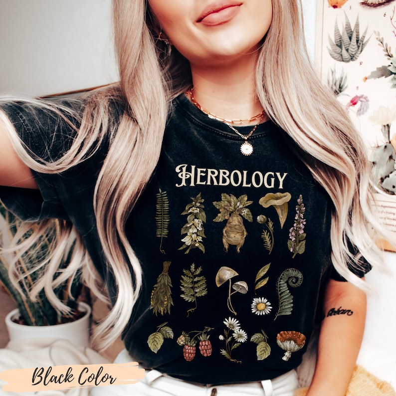 Herbology Comfort Colors Shirt Magic Wizard Plants Tee - Etsy