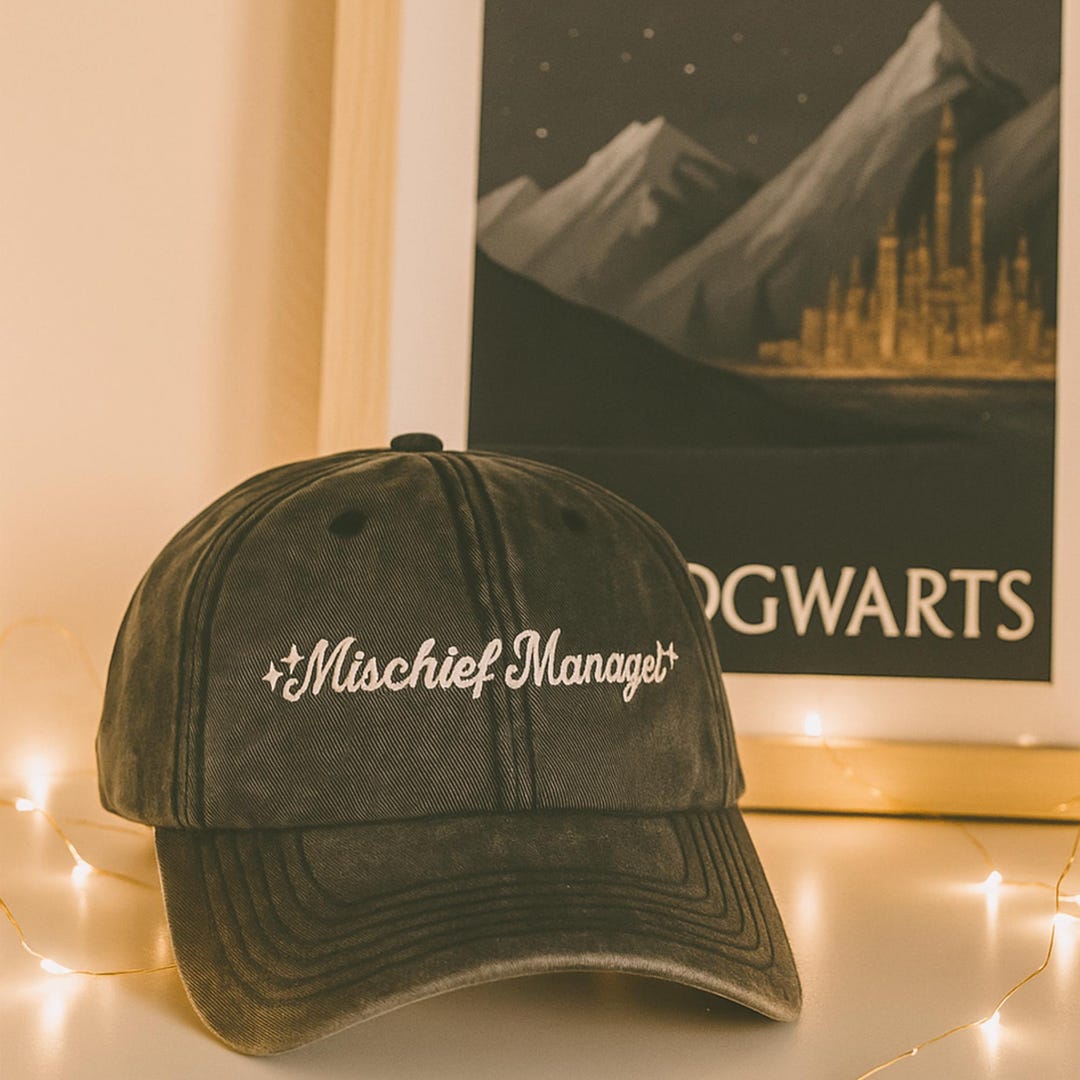 Mischief Managed Vintage Hat the Marauders Embroidered Cap Moony Wizard ...
