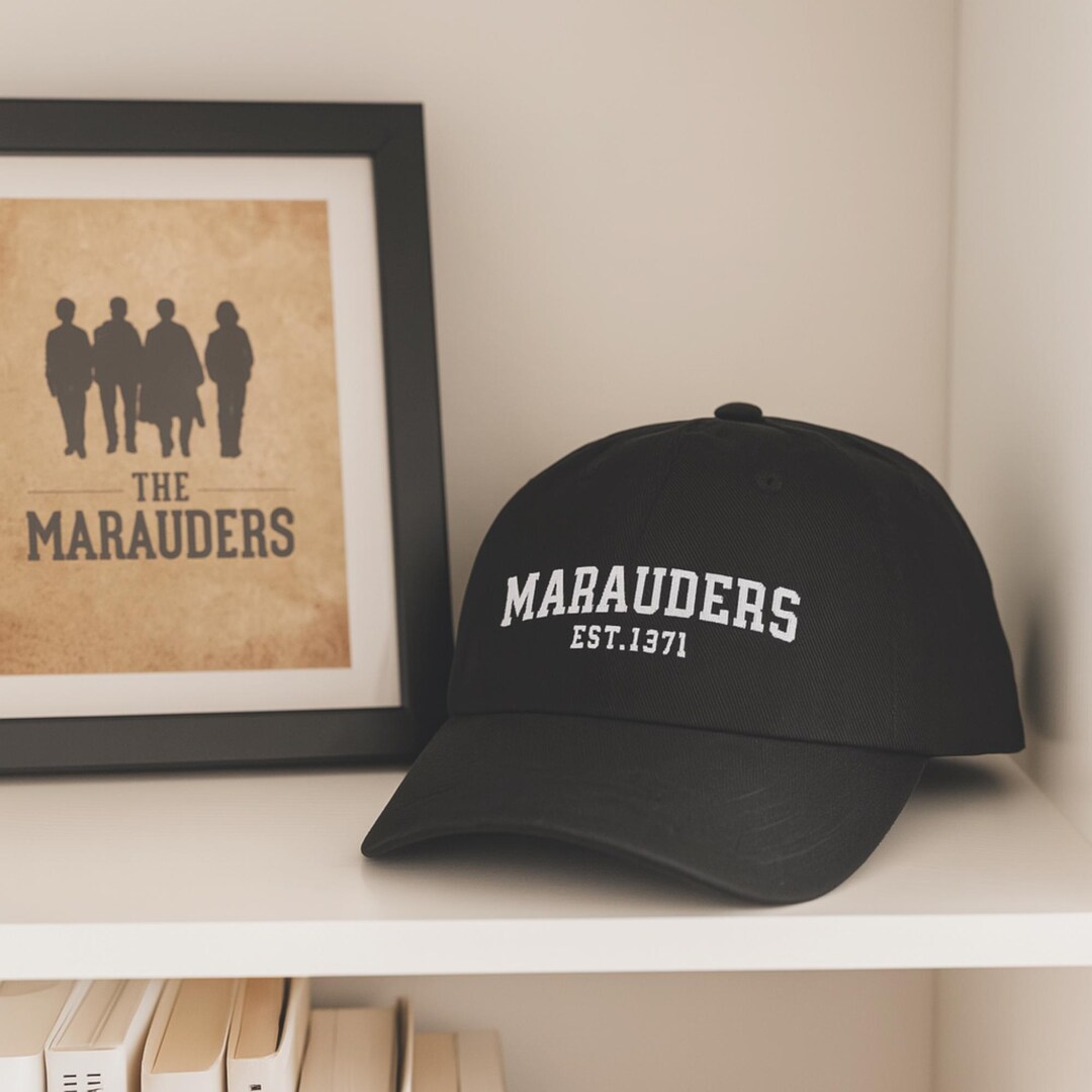 The Marauders Denim Hat Embroidered Cap Mischief Managed Moony Wizard ...
