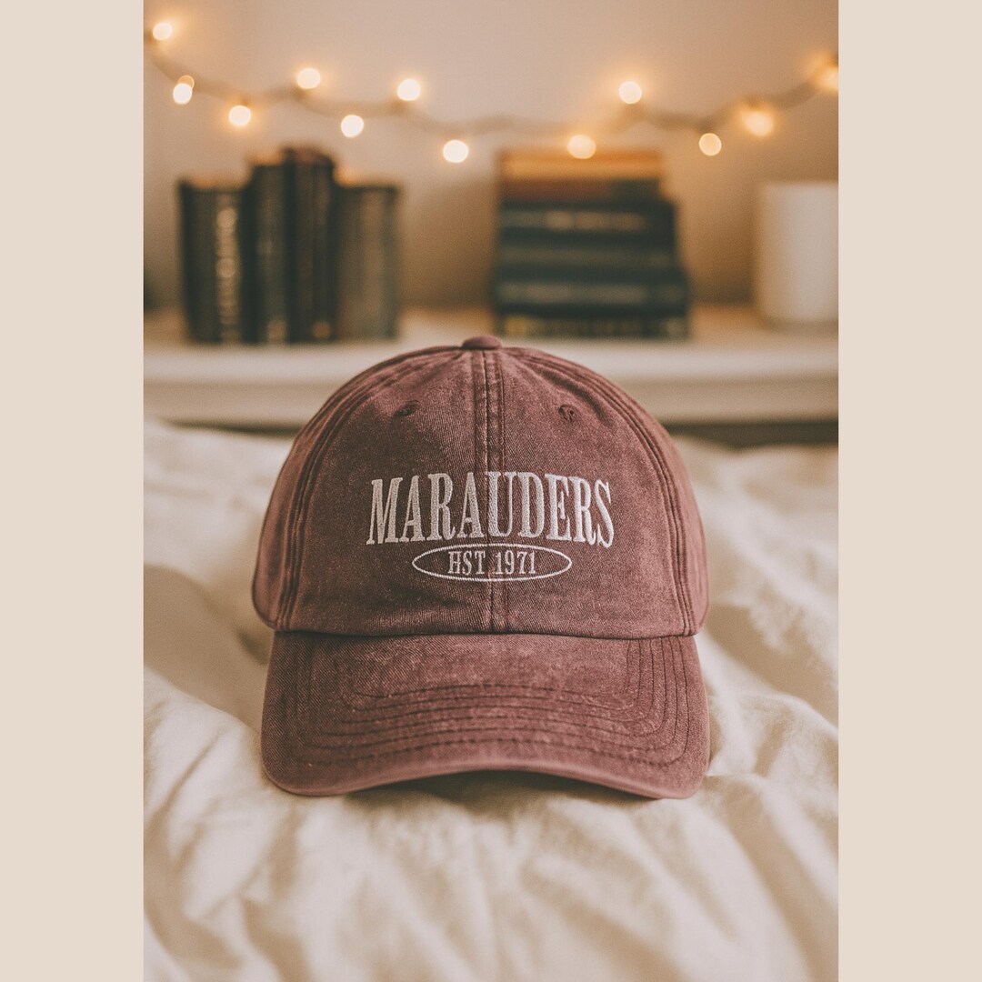 The Marauders Vintage Hat Embroidered Mischief Managed Cap Moony Wizard ...