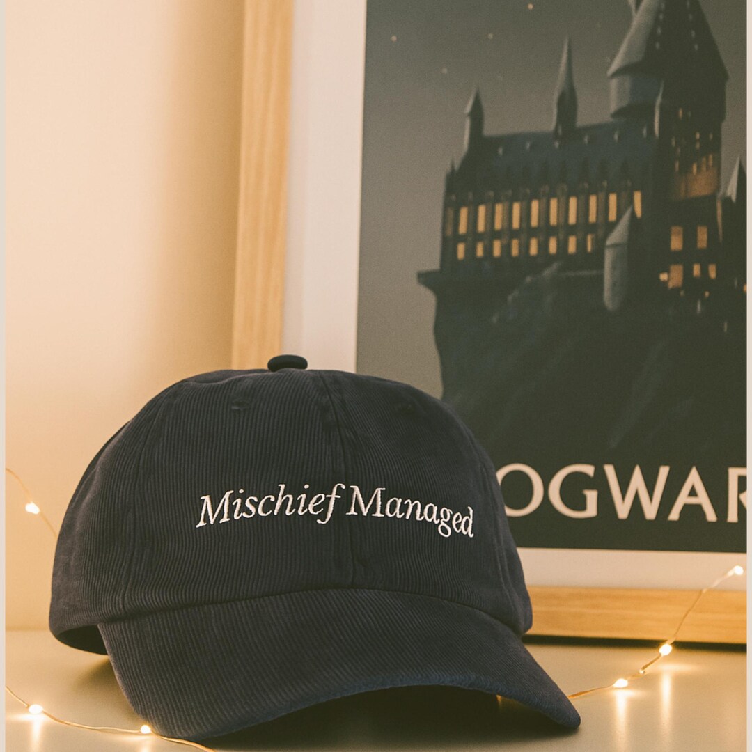 Mischief Managed Vintage Hat the Marauders Embroidered Cap Moony Wizard ...