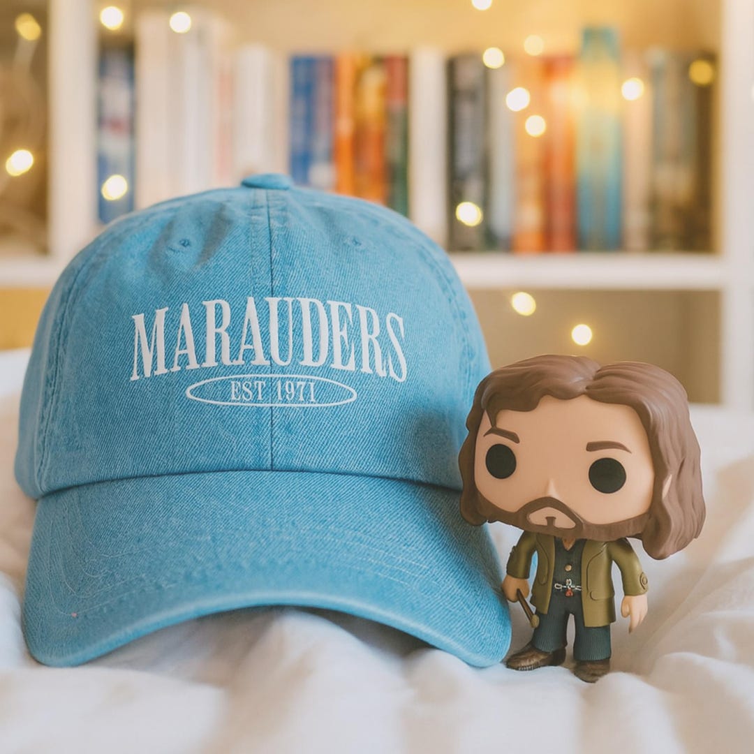 The Marauders Denim Hat Embroidered Cap Mischief Managed Moony Wizard ...
