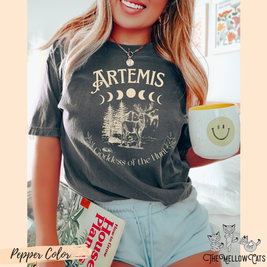 Artemis Goddess Shirt Comfort Colors® Greek Mythology Tee, Dark ...