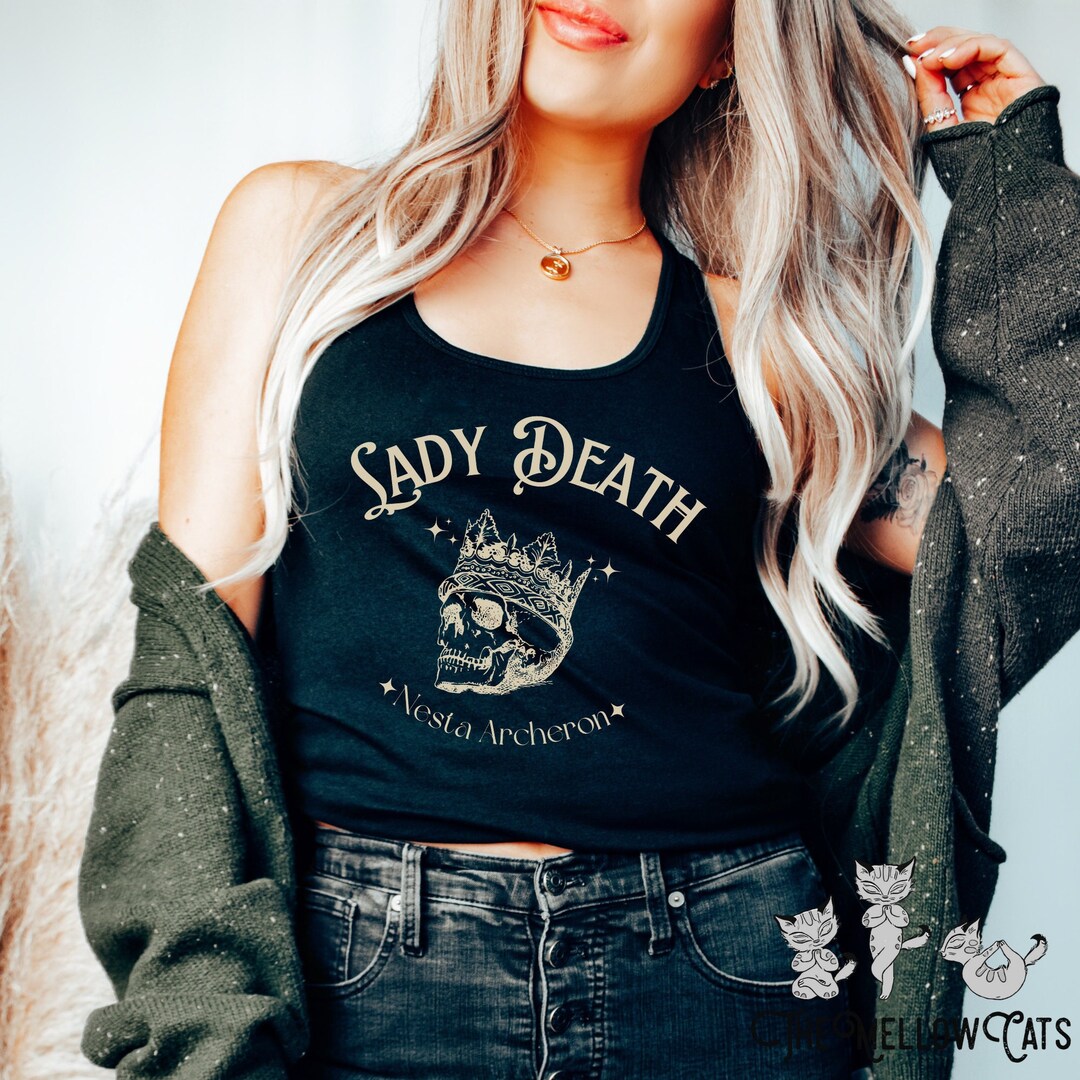 Nesta Archeron Lady Death Tank Top, Officially LICENSED Sarah J Maas ...