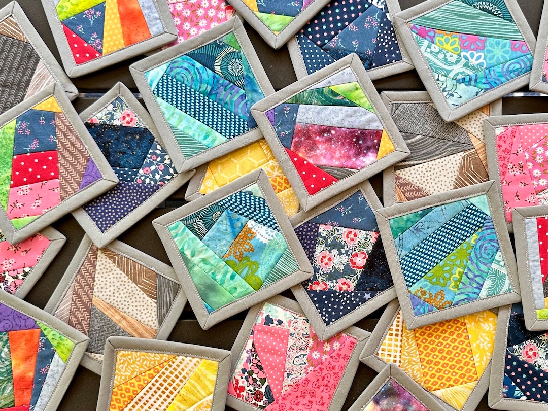 Quilted Coasters | Fabric Coasters | Up-cycled Denim | Denim Coasters ...