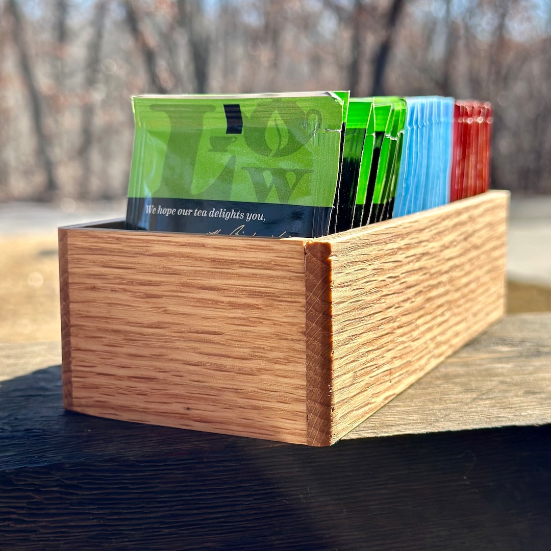Tea Box | Handcrafted Tea Box | Tea Organizer | Tea Bag Storage | Wood ...