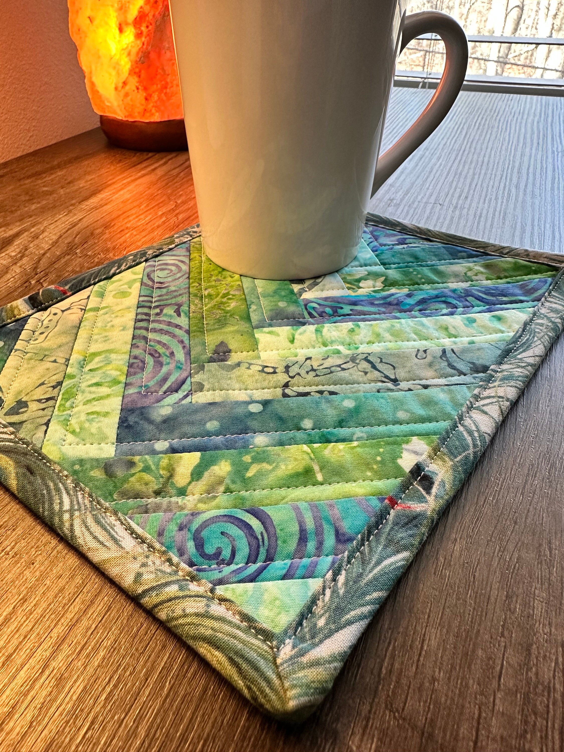 Mug Rug Plant Mat Mug Mat Snack Mat Mug Rug Quilted Coffee Mug Rug ...