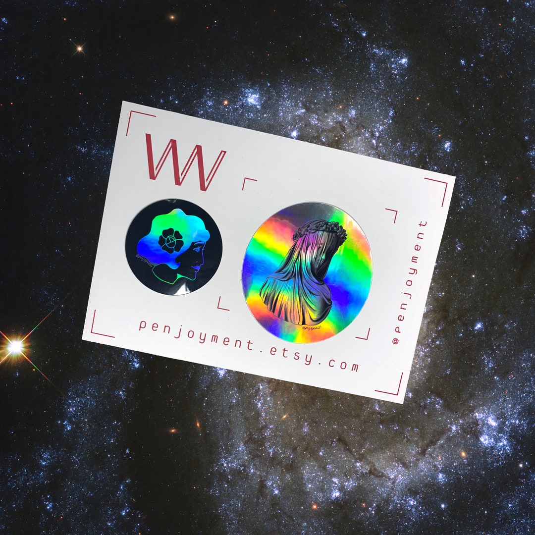 Holographic Waterproof Vinyl Sticker Gift Pack - Etsy