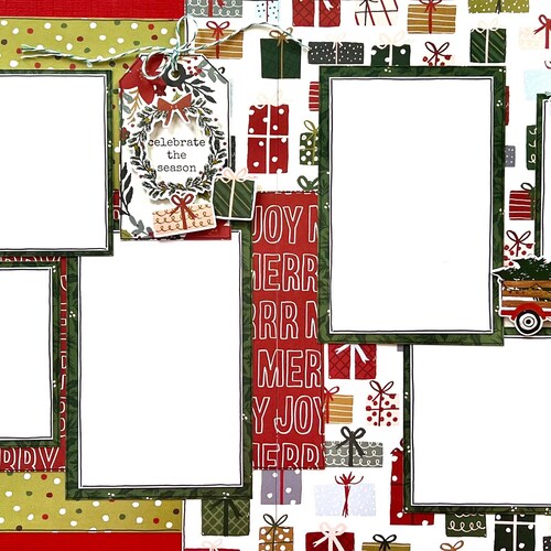 Holiday Memories 12x12 Scrapbook Page Layout Kit Precut - Etsy