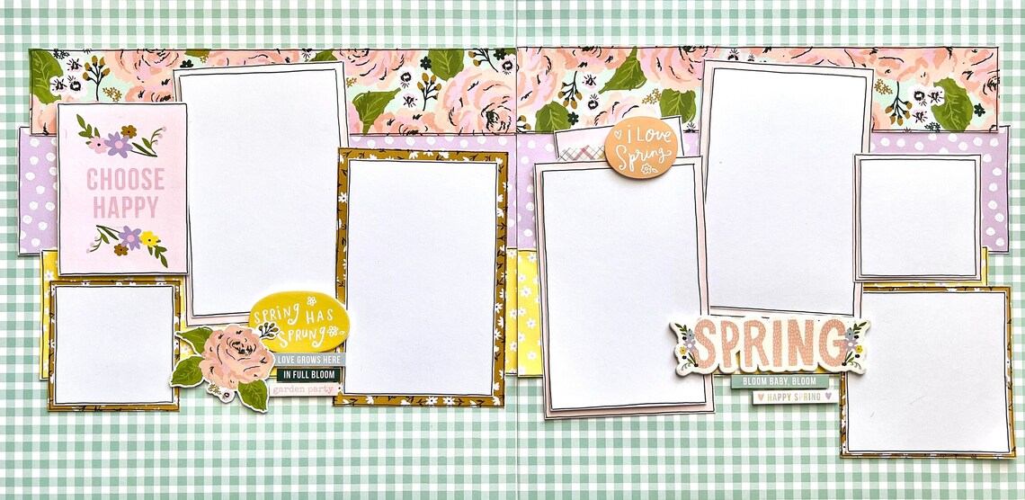 Spring 12x12 Scrapbook Page Kit Floral Simple Stories 2-page ...