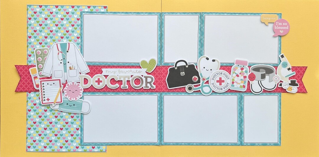 My Favorite Doctor 2-page 12x12 Pre-cut Scrapbook Page Kit - Etsy