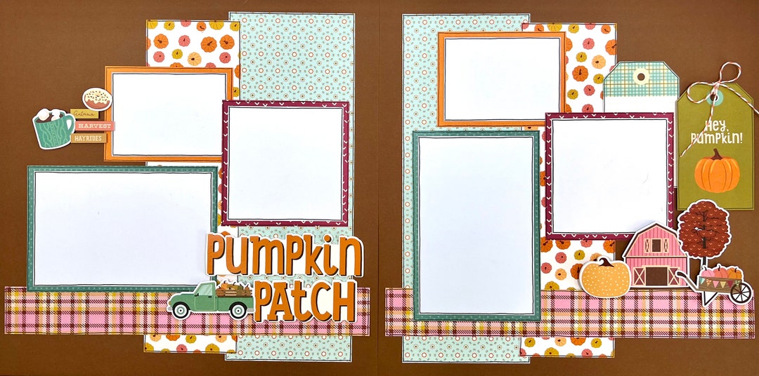 Pumpkin Patch 12x12 Scrapbook Page Kit - Etsy