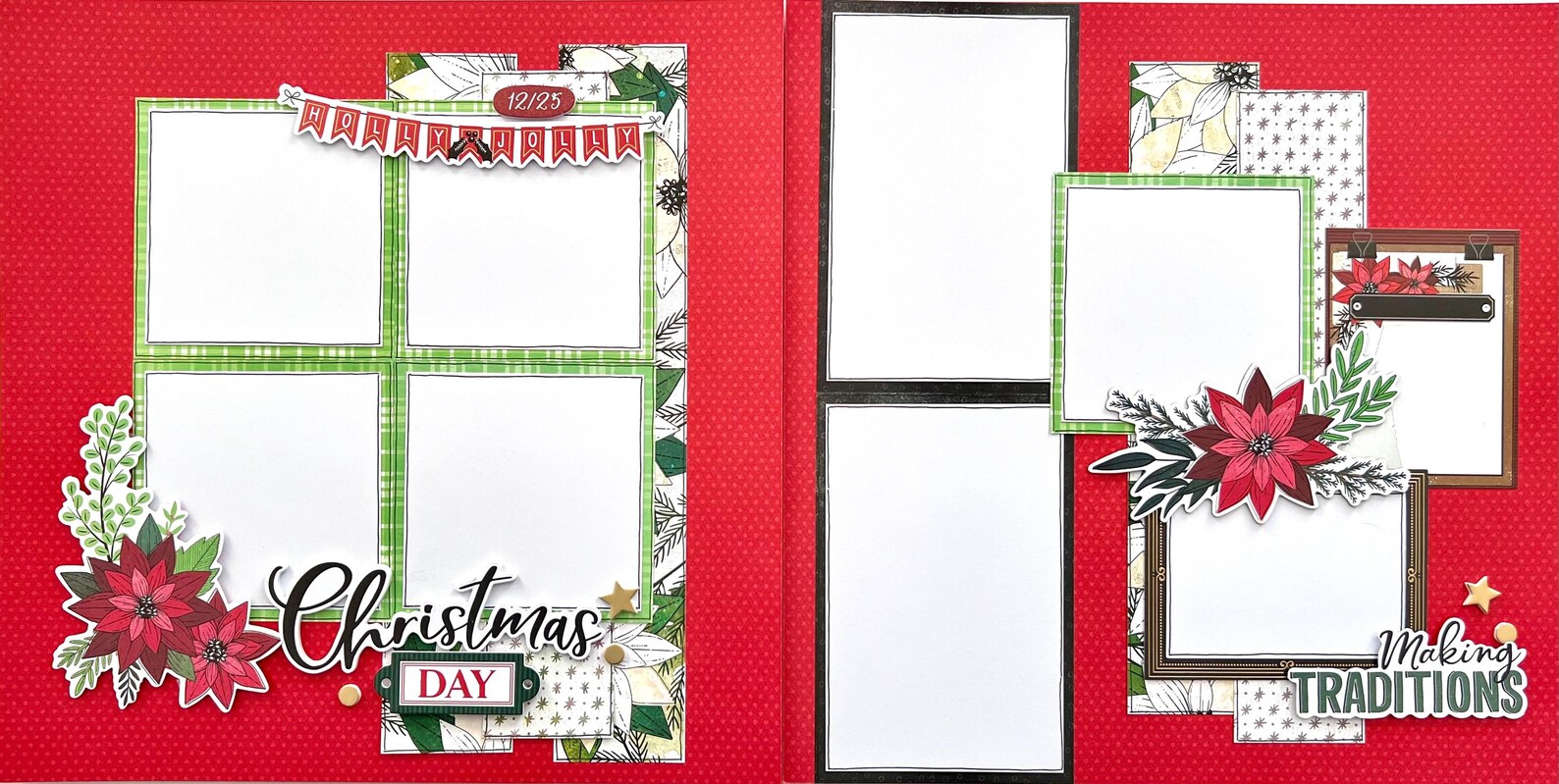 Christmas Day Scrapbook Page Kit Christmas Scrapbook Kit 2 Page Vicki ...