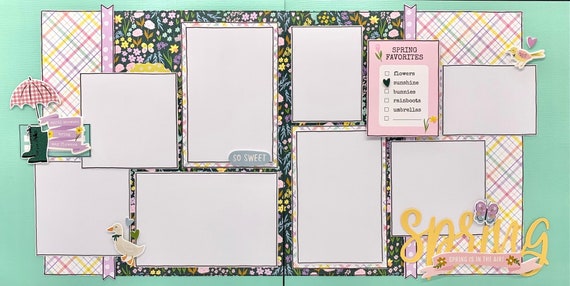 Paper Kite Flying scrapbook pages Welcome Spring scrapbook layout pages ...