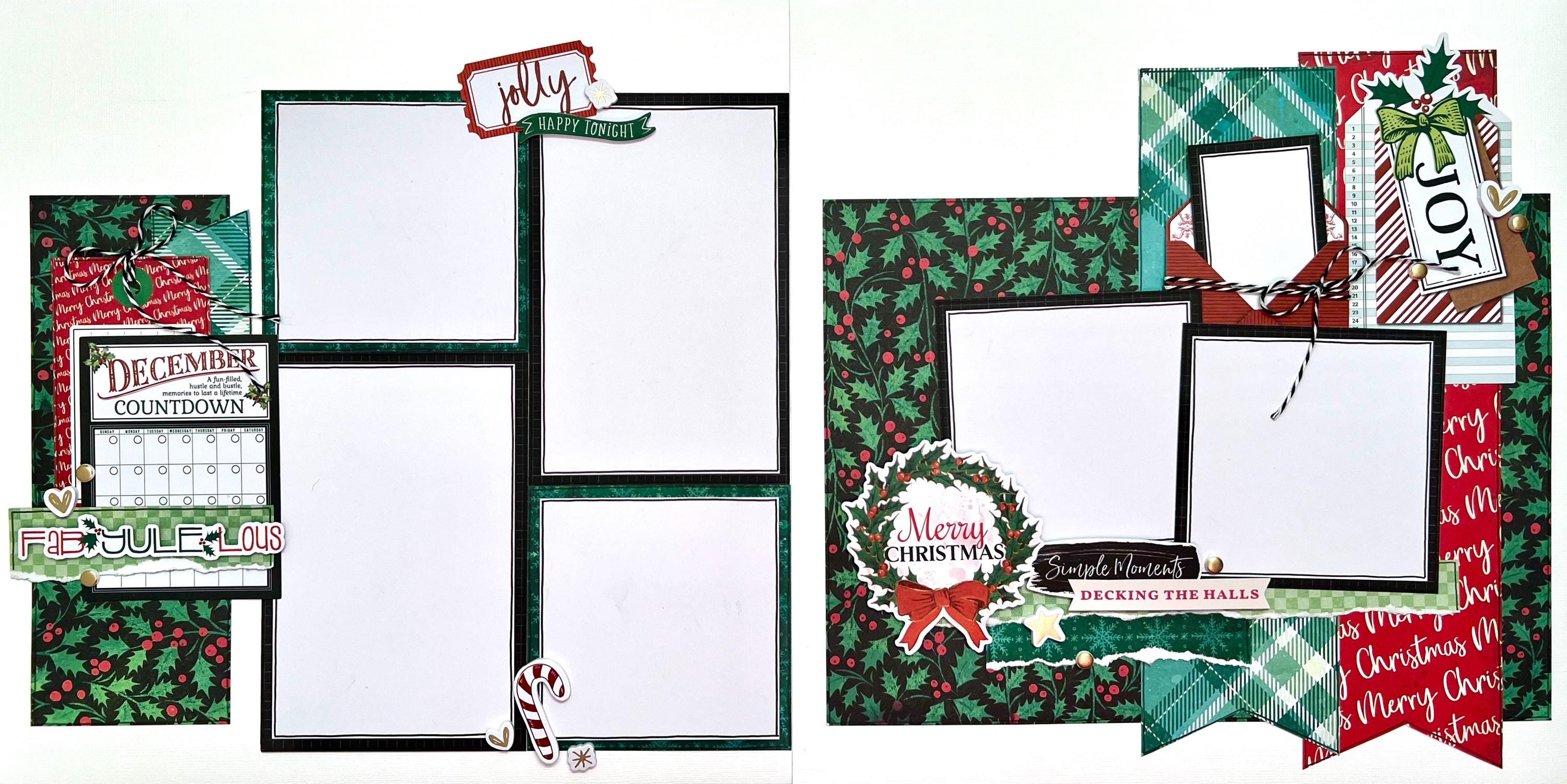 HS Page Kit Club Overstock FOUR 12x12 Scrapbook Pages Kit December 2023 ...
