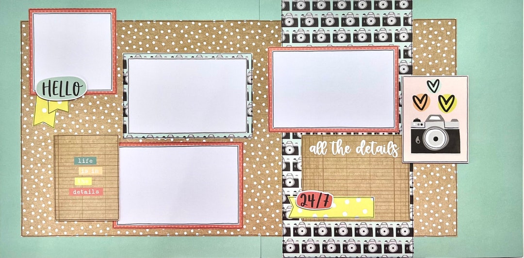 24/7 - All the Details 12x12 Scrapbook Page Kit - Etsy
