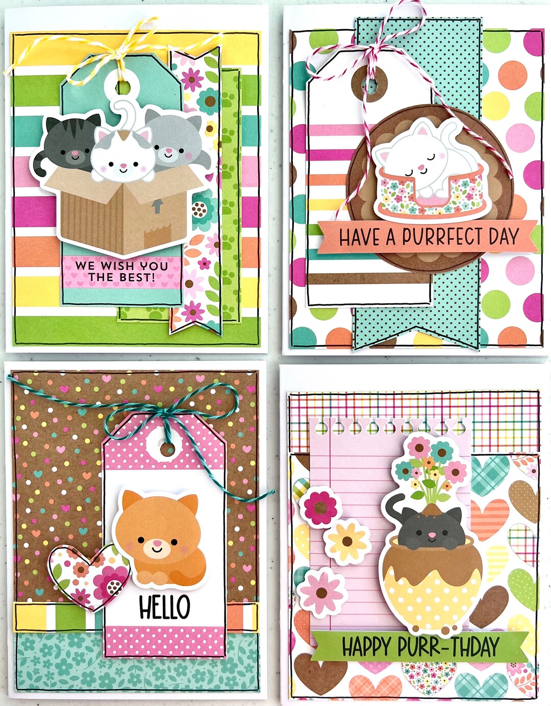 Cat Cards 1 A2 Card Kit - Etsy