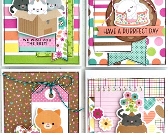 Cat Cards 2 A2 Card Kit - Etsy