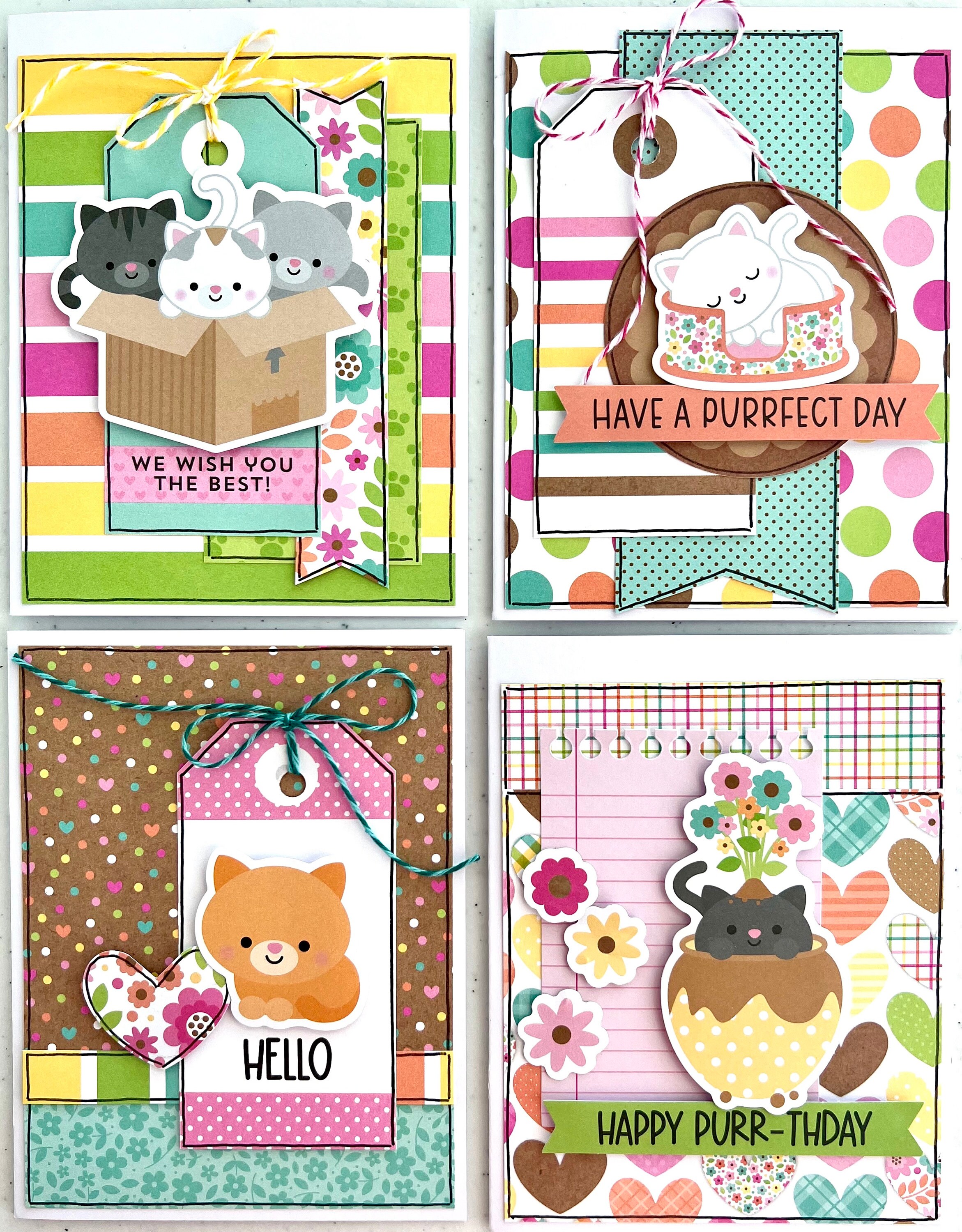 Cat Cards 1 A2 Card Kit - Etsy