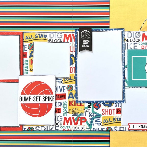 Volleyball Scrapbook Pages - Etsy