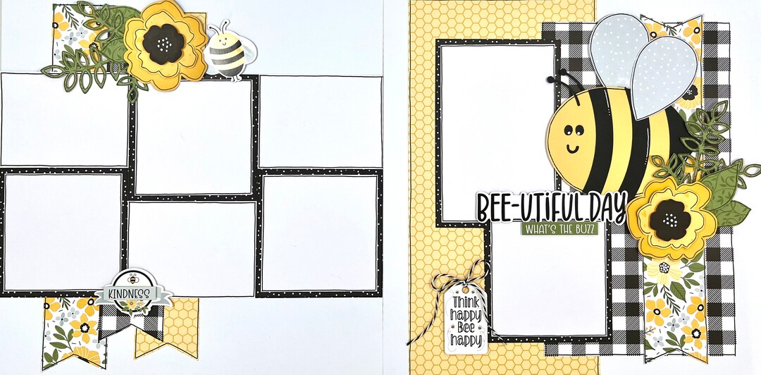 Bee-utiful Day 12x12 Scrapbook Page Kit - Etsy