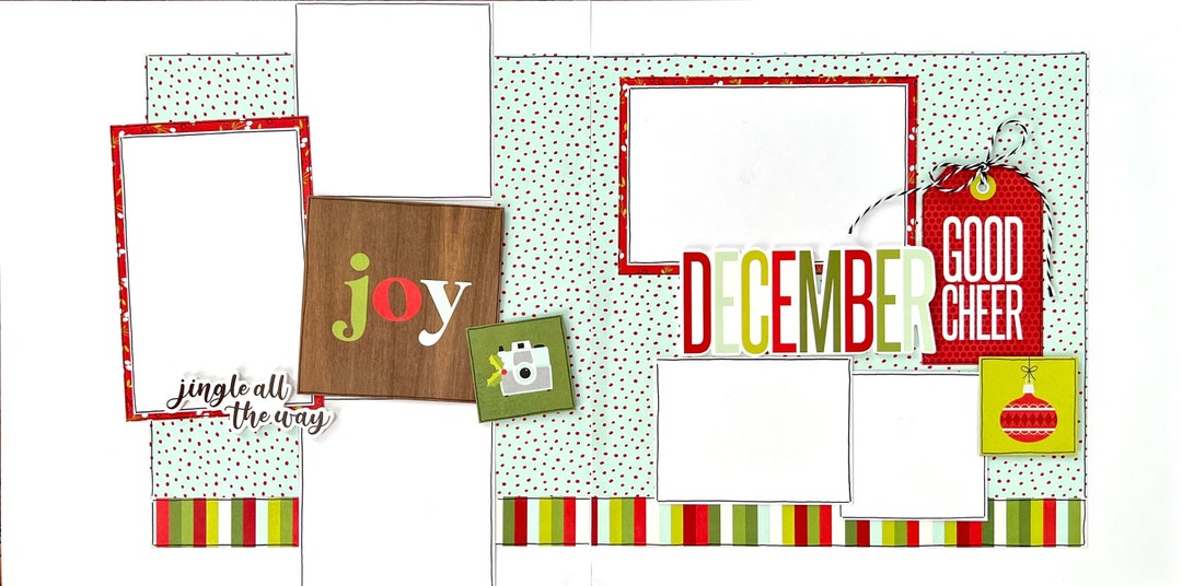 December 12x12 Scrapbook Page Kit Simple Stories Christmas Holiday ...